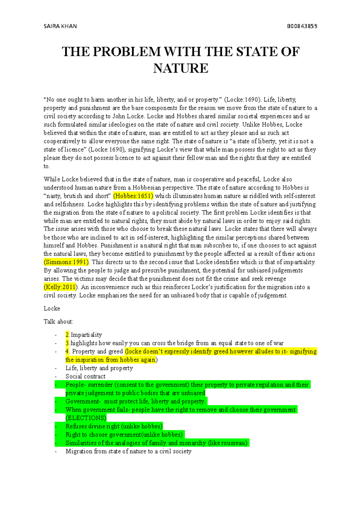 THE Problem WITH THE State OF Nature - SAIRA KHAN B THE PROBLEM WITH ...