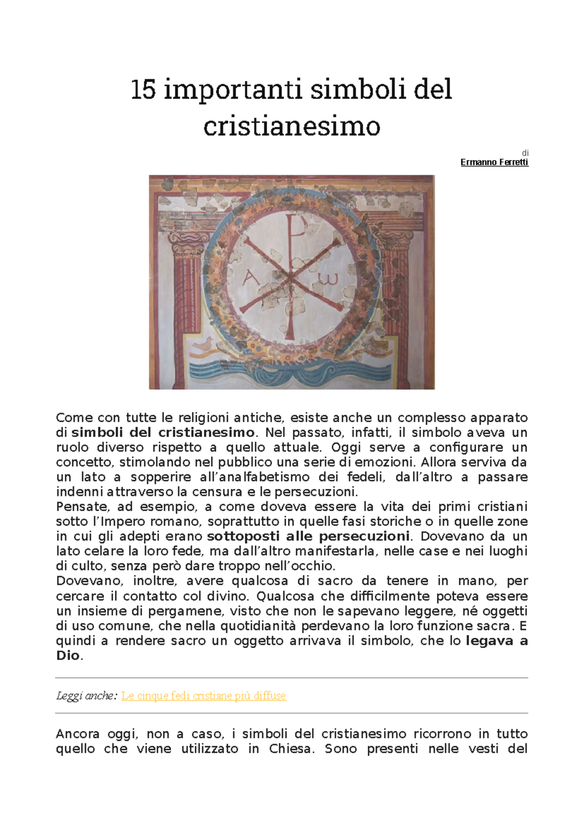 15 importanti simboli del cristianesimo - 15 importanti simboli del ...
