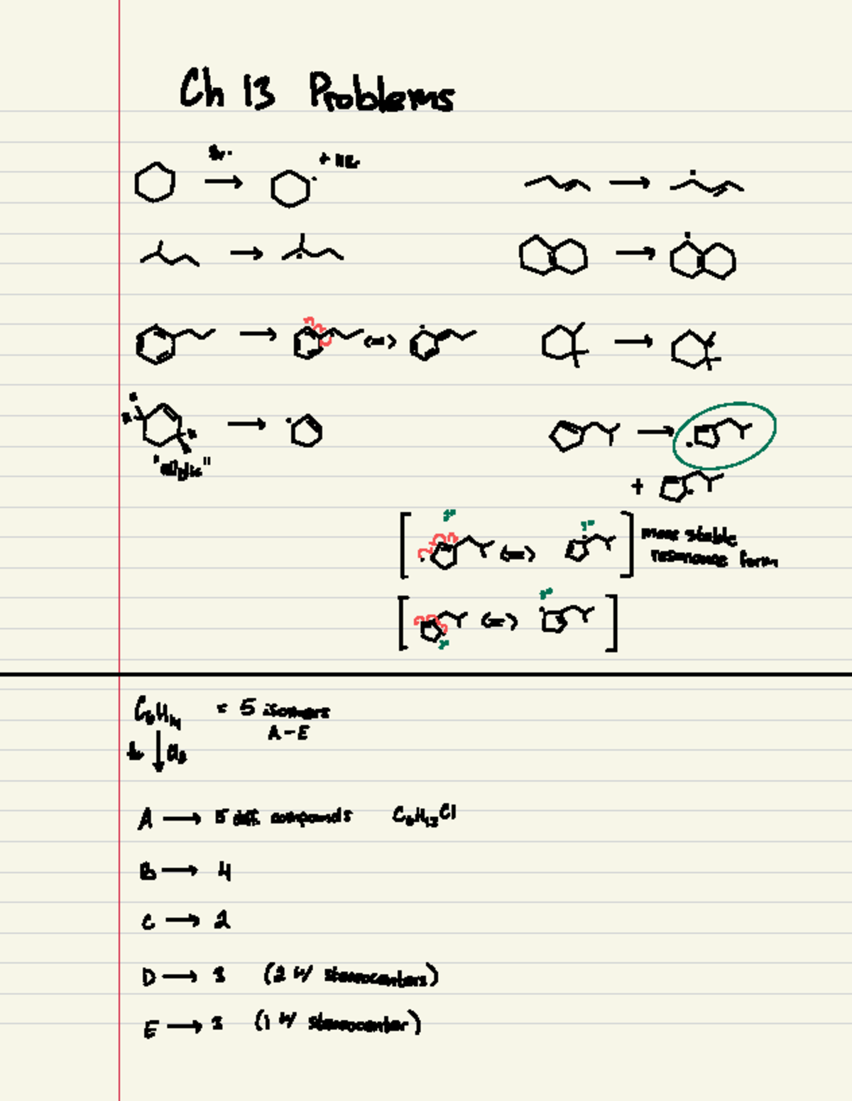 Ochem Ch13 Practice Problems - Bro , .+HBr → > in > In > ' " F- 1 ...