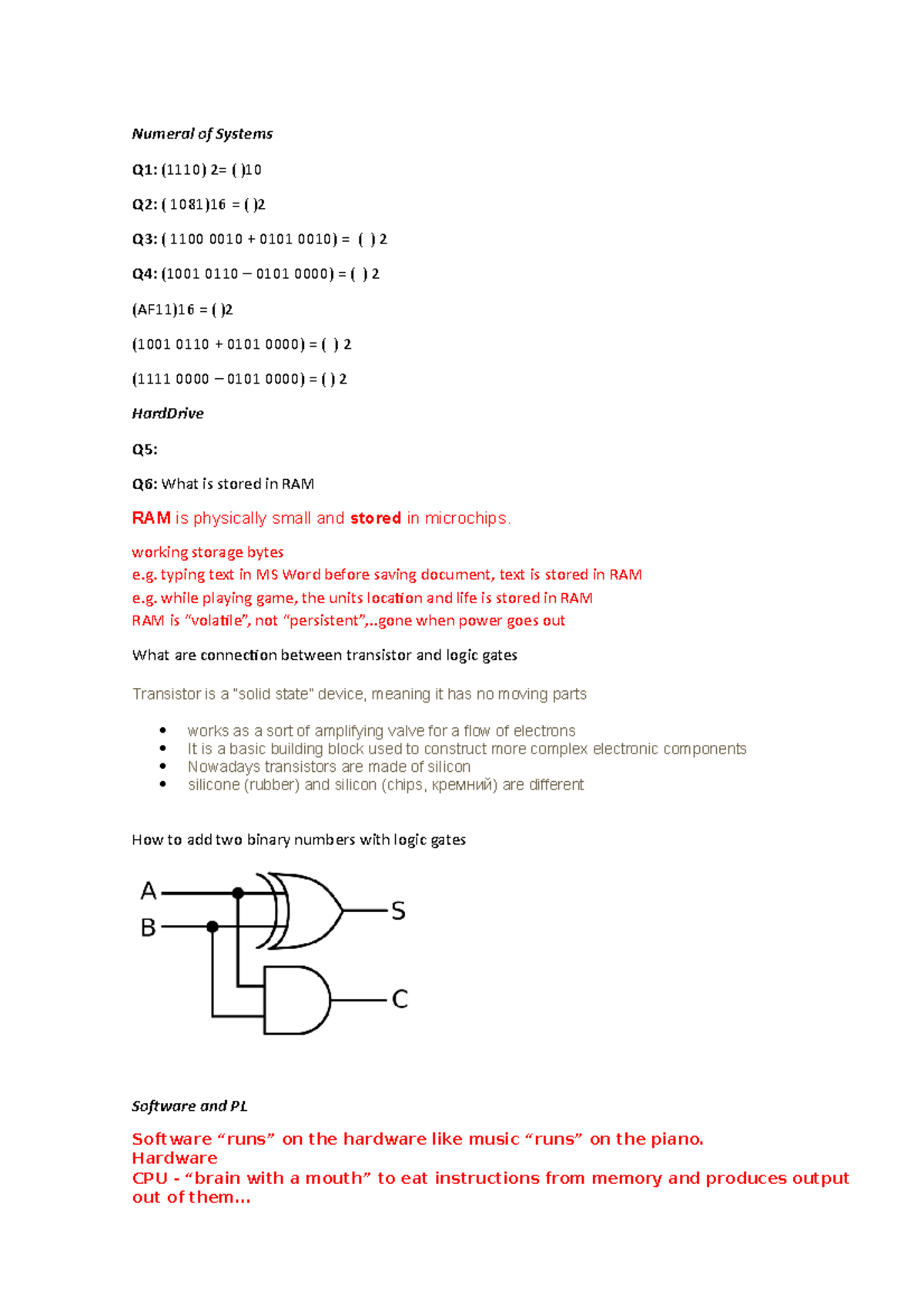 ICT - mmkll;lmlkmlmmvgy - Numeral of Systems Q1: (1110) 2= ( ) Q2 ...