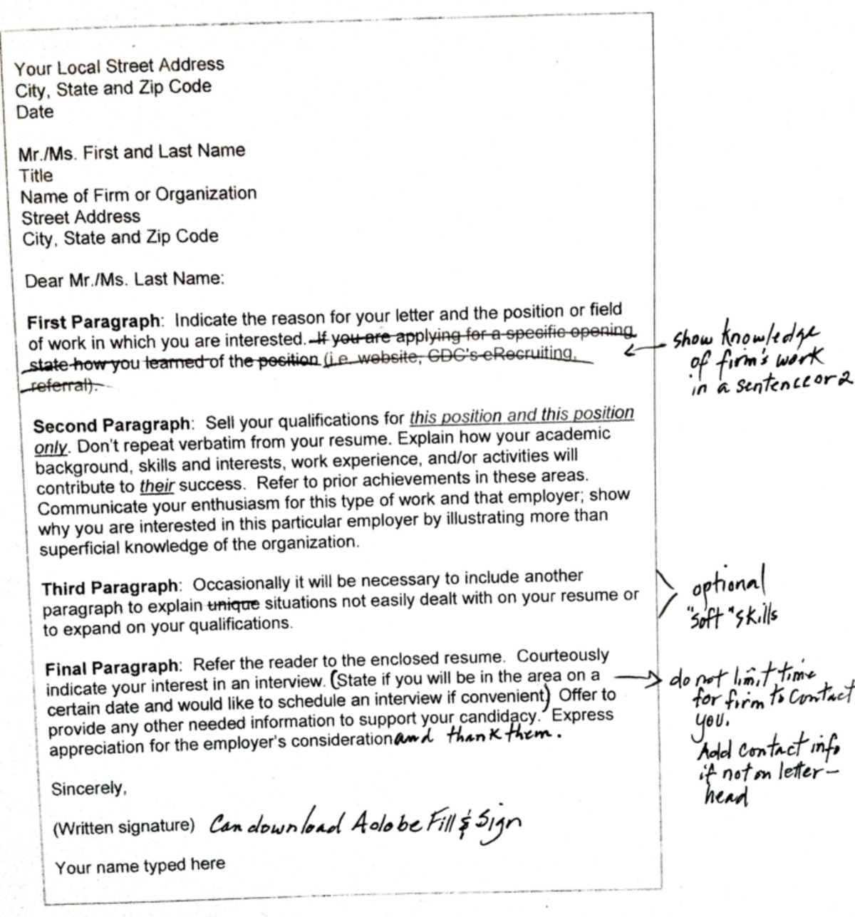 Cover Letter Template 1 - Your Local Street Address City, State and Zip ...