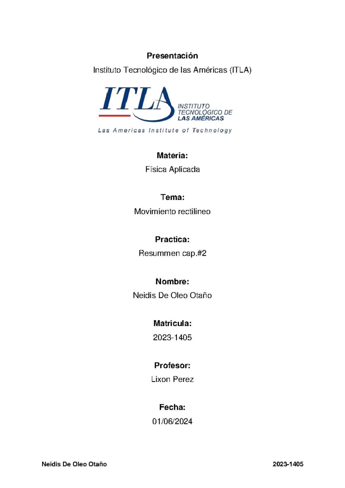 Resumen libro 2 fs - Presentación Instituto Tecnológico de las Américas ...
