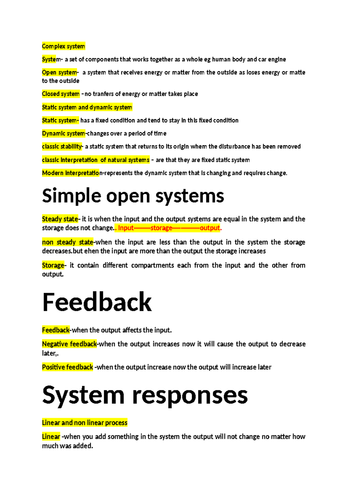 Complex system in simple - Complex system System- a set of components ...