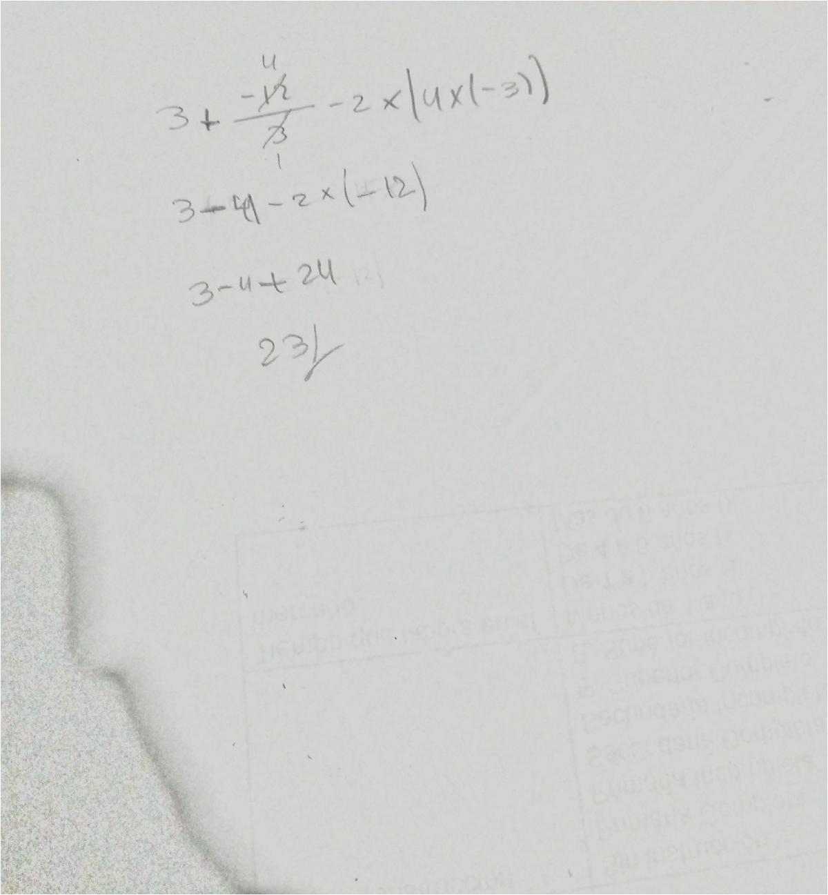 . Matemática Ejercicio 1 - Nivelacion de Matemática - 3+ -2x|ux(-3)) 349-2x(112) 3-4+24 23/ 3 ...