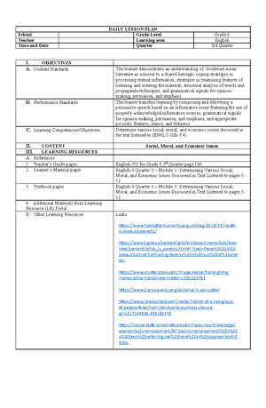 Simple Interest Lesson Plan - A Detailed Lesson Plan in General ...