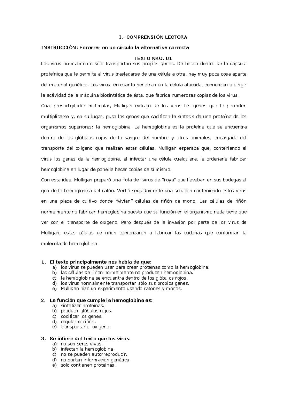 290b89248150 ef9f6607b849c3fddb4e - I.- COMPRENSIÓN LECTORA INSTRUCCIÓN ...