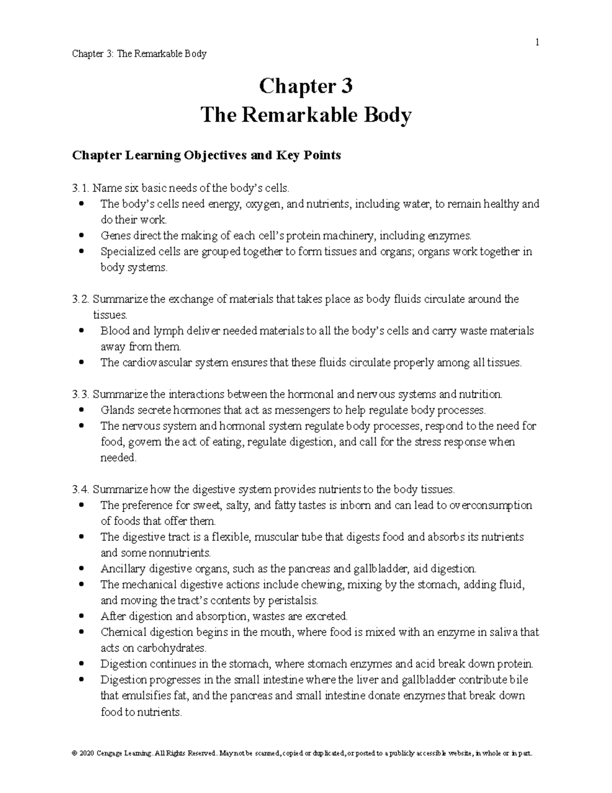 15e Ch03Outline - Lecture notes ch. 1 - 1 Chapter 3: The Remarkable ...