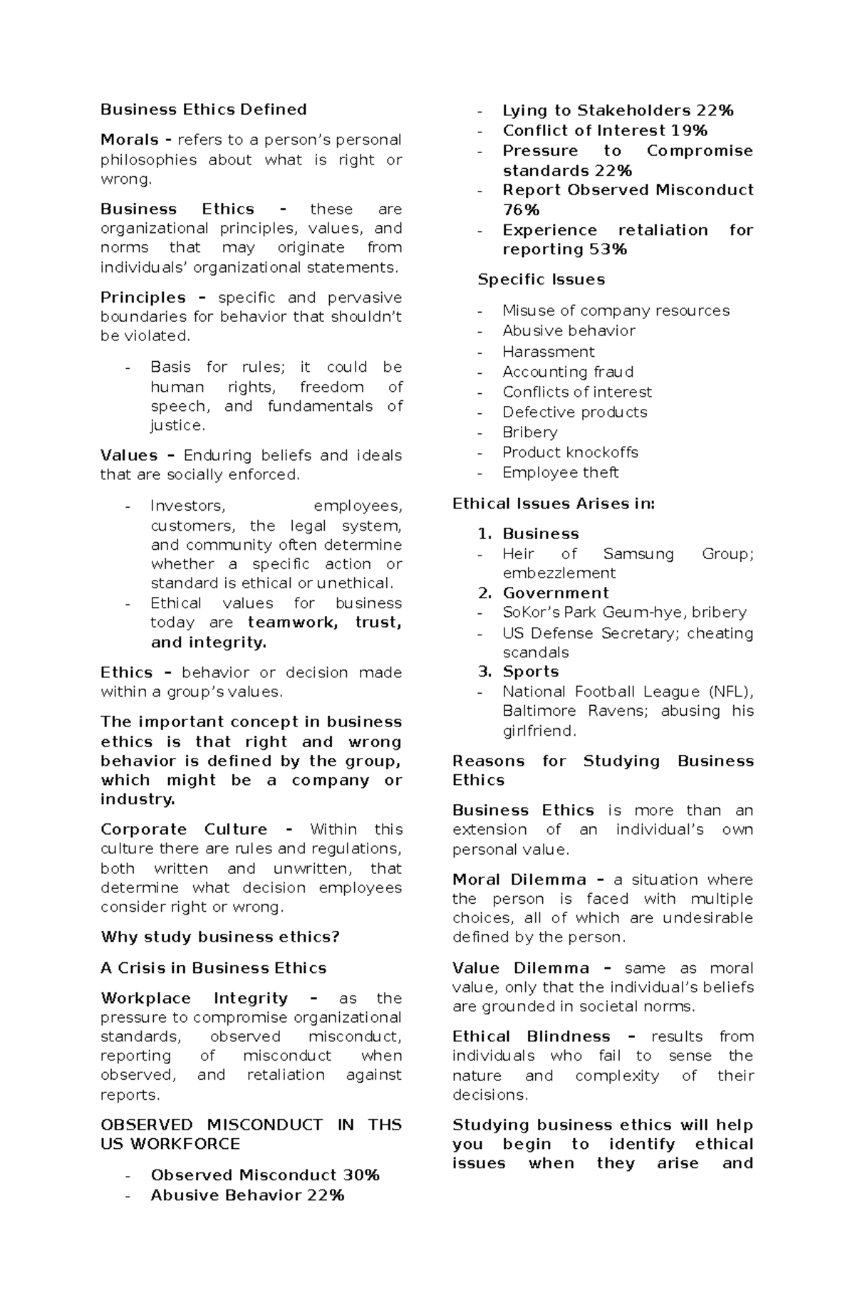 Business-Ethics - these are organizational principles, values, and ...