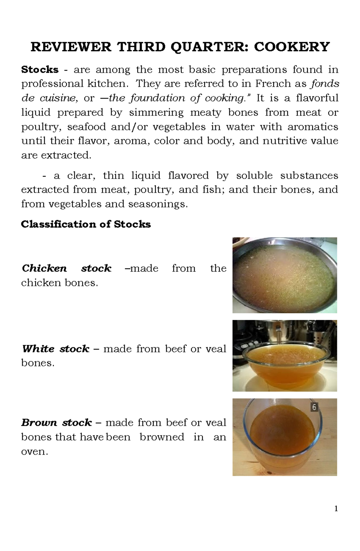 576063224 TLE 10 3RD Quarter Reviewer - REVIEWER THIRD QUARTER: COOKERY ...