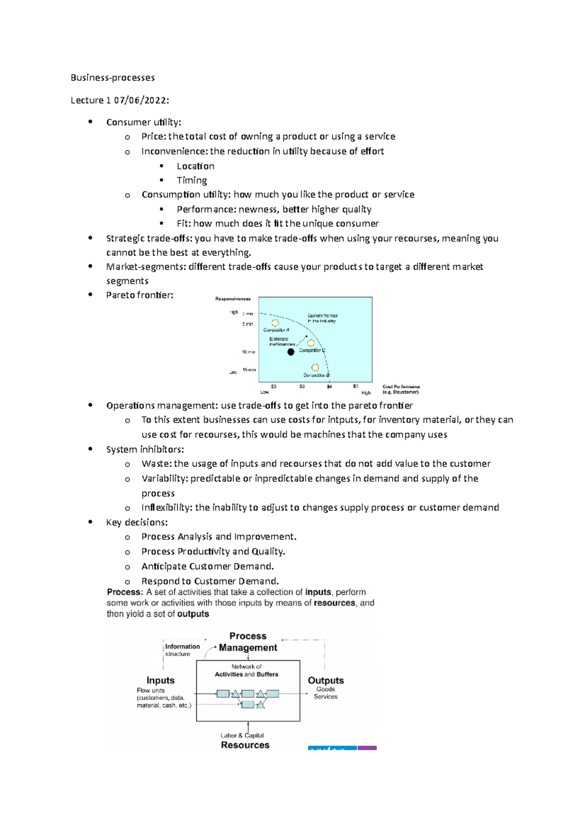 Business processes lecture 1-2 - Business-processes Lecture 1 07/06 ...