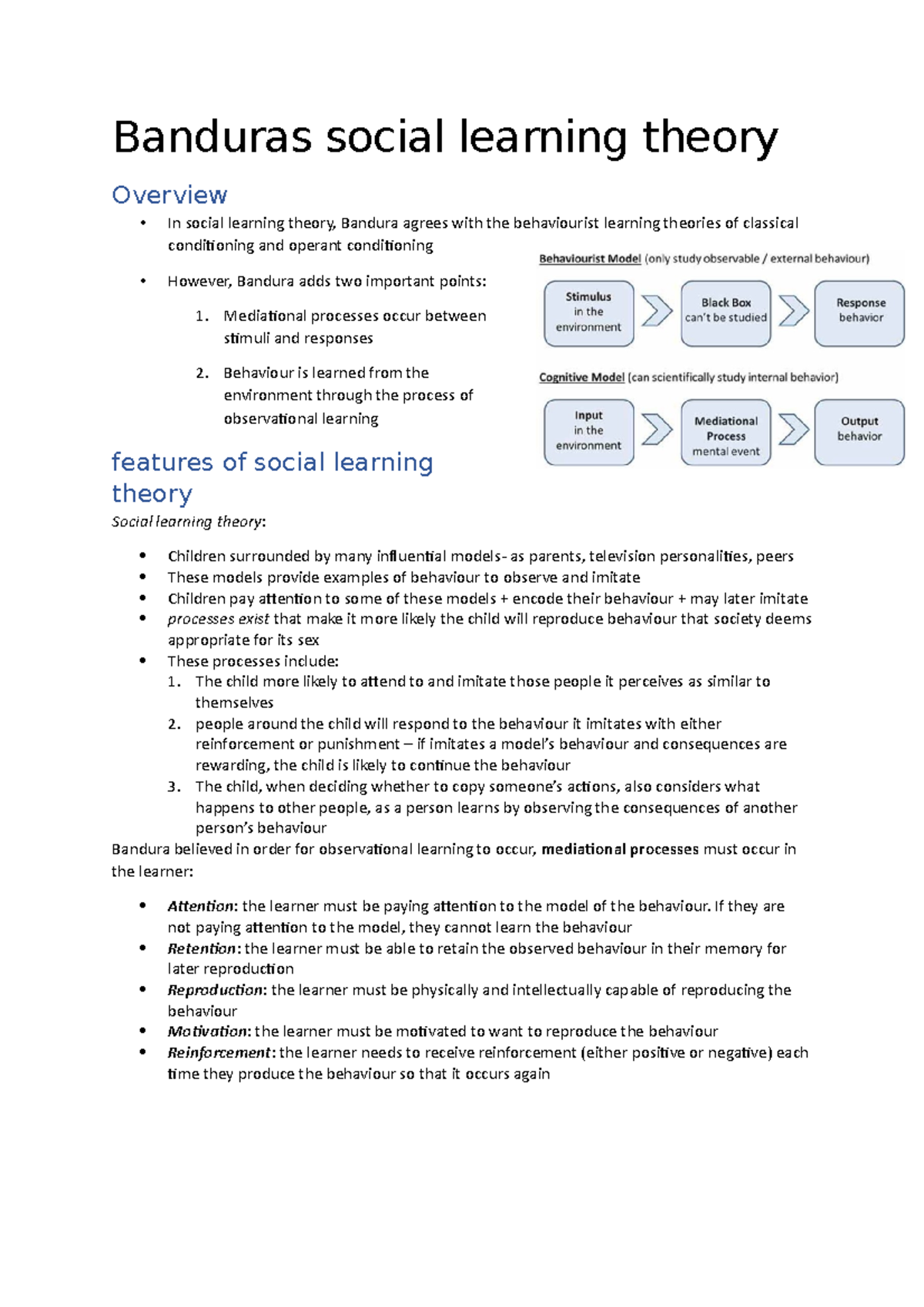 Banduras social learning theory - Banduras social learning theory ...