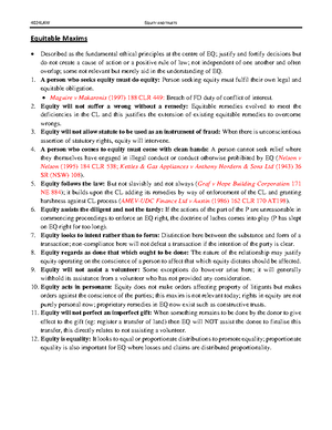 Study Guide - 4024LAW Equity and Trusts Study Guide 2022 2 **Welcome ...