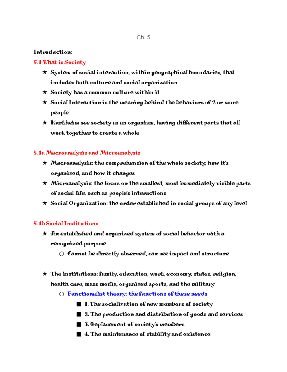 Ch. 5 - Lavaoglia Intro to Sociology 2019 - Ch. 5 Introduction: 5 What ...