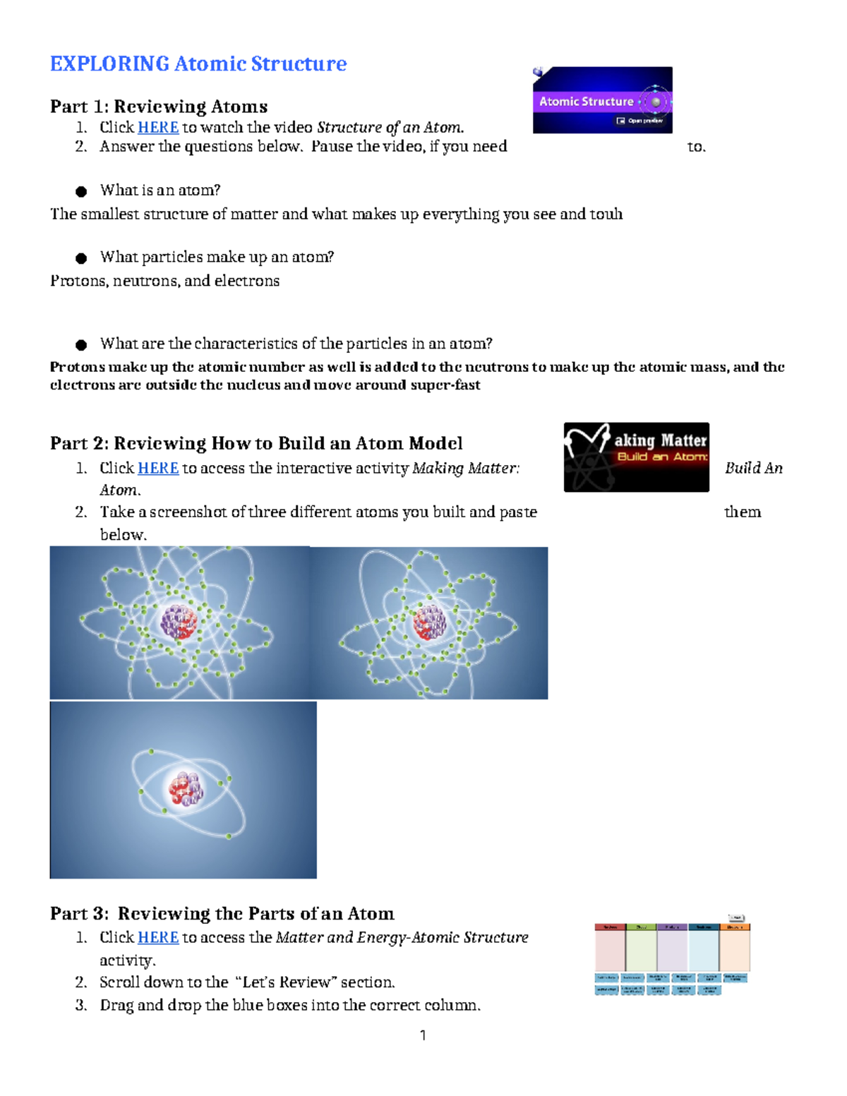 1 Exploring Atomic Structure - EXPLORING Atomic Structure Part 1 ...