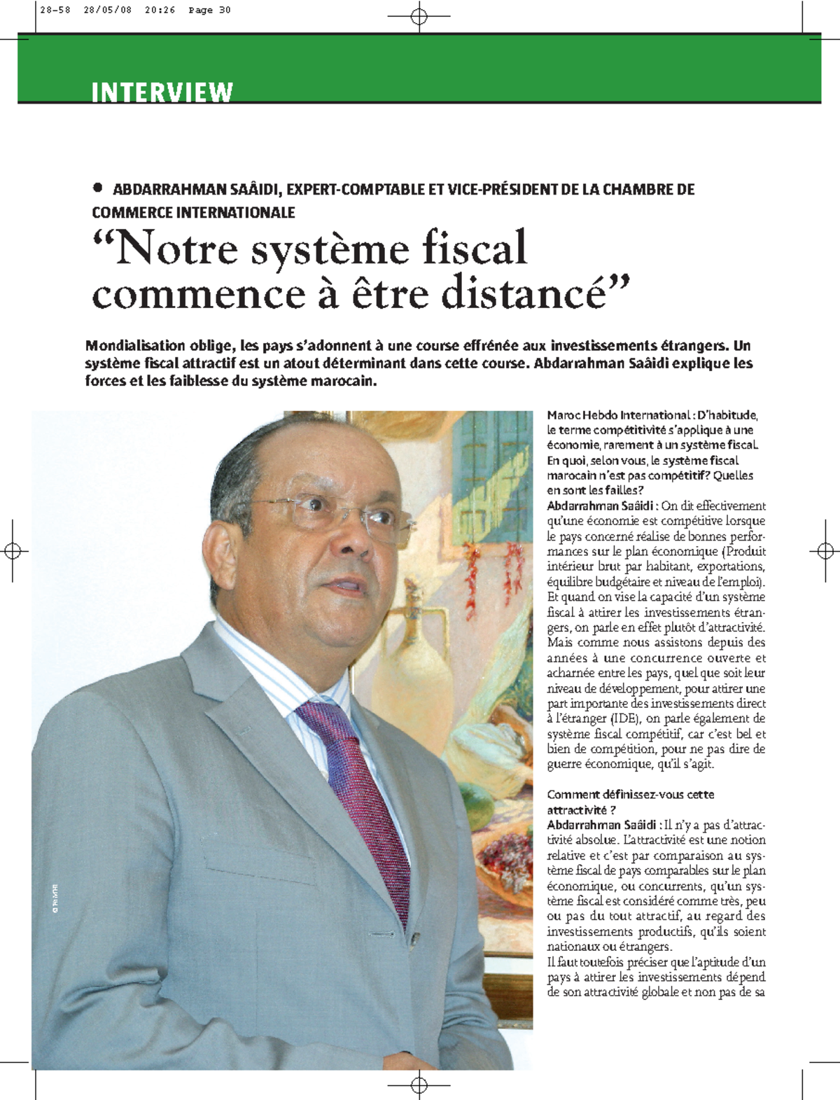 Page30et31et32 Saaidi - INTERVIEW • ABDARRAHMAN SAÂIDI, EXPERT ...