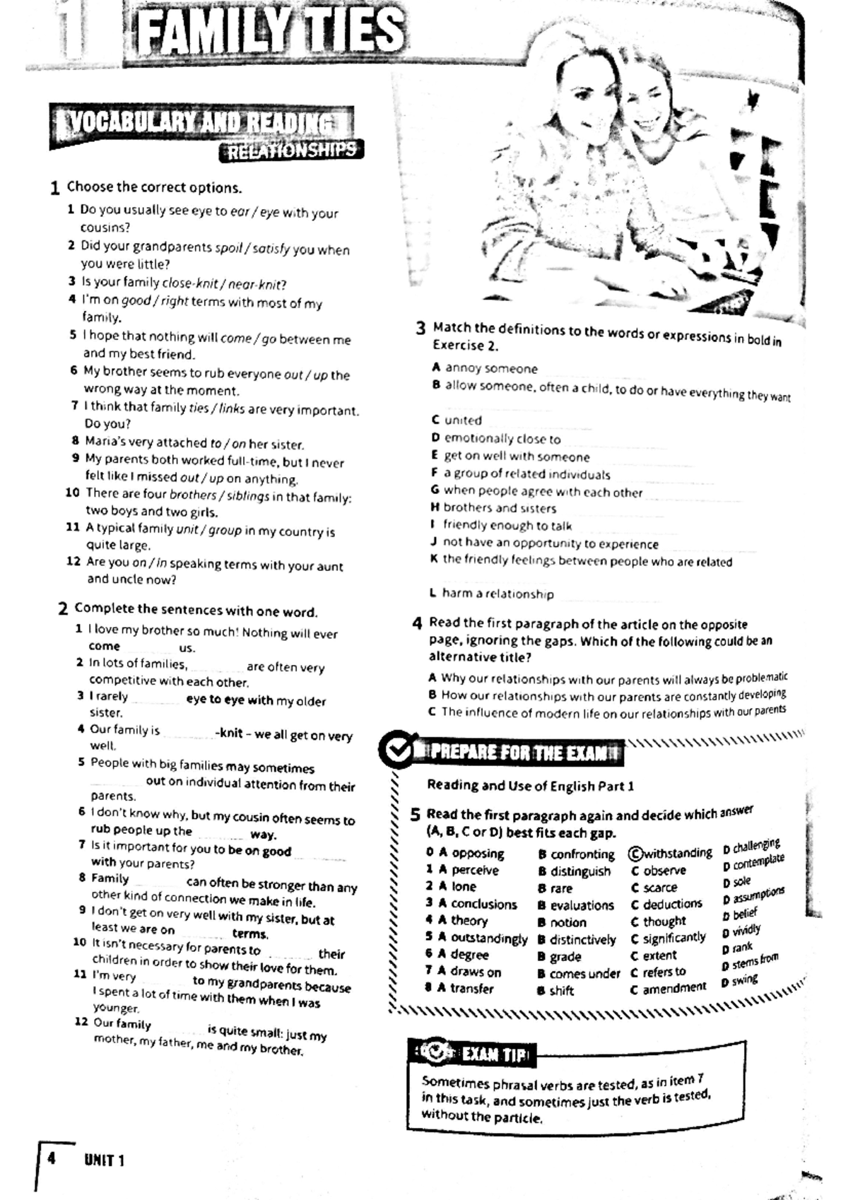 Prepare 9 Cambridge Unit 1 Worbook - English Literature - Studocu