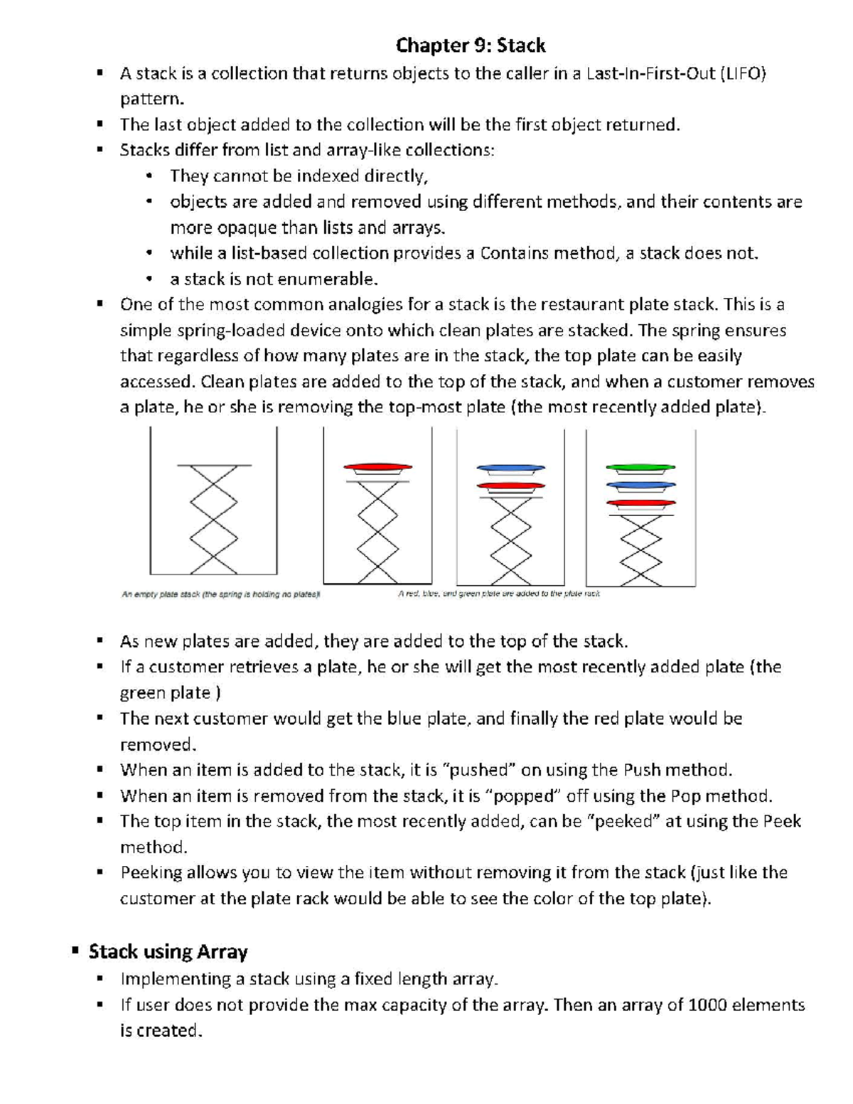DS Notes 6 Stack - Data Structure - Studocu