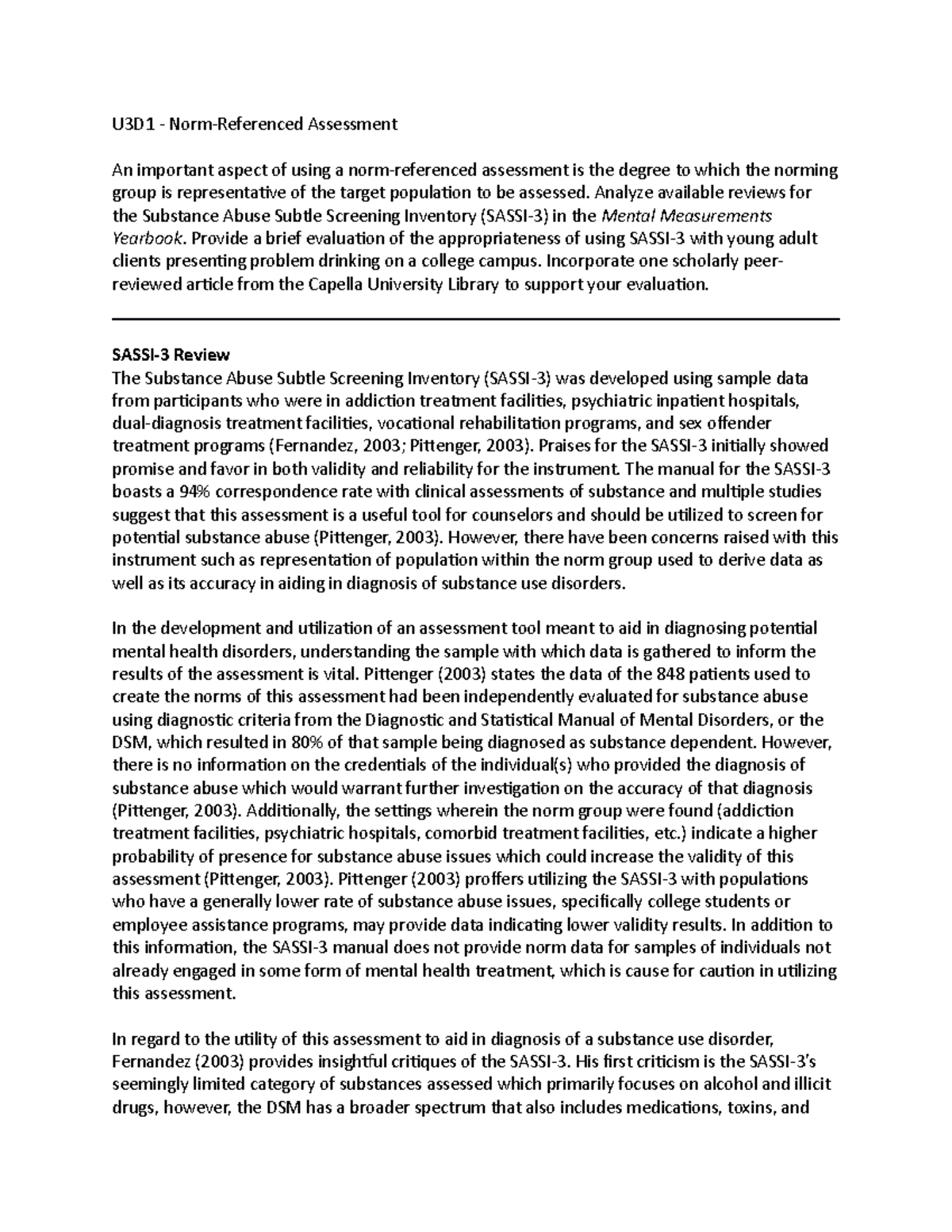 U3D1 - Basic Assessment Principals - U3D1 - Norm-Referenced Assessment ...