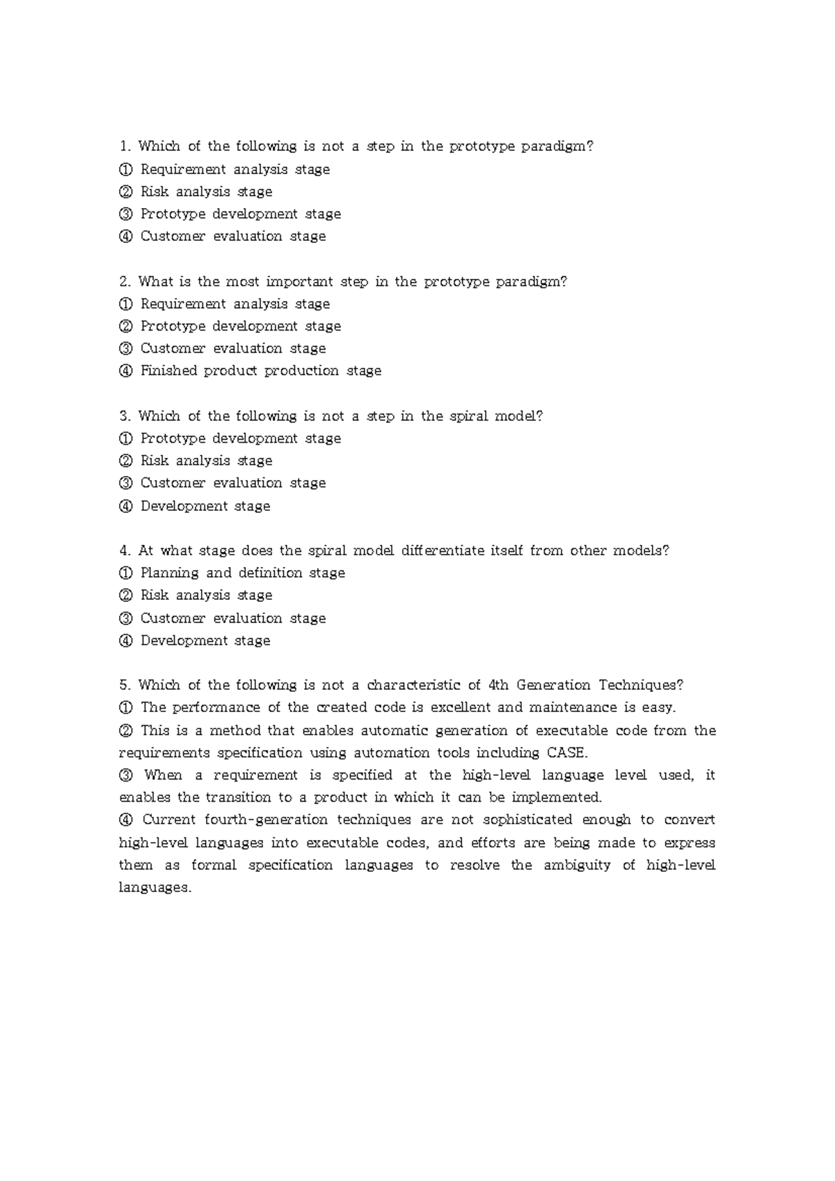 Chapter 2 Information System Development Methodology Four-choice ...