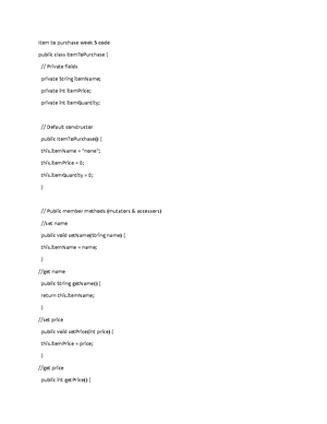 [Solved] 512 Online shopping cart Java Create a program using classes that - Foundation in ...