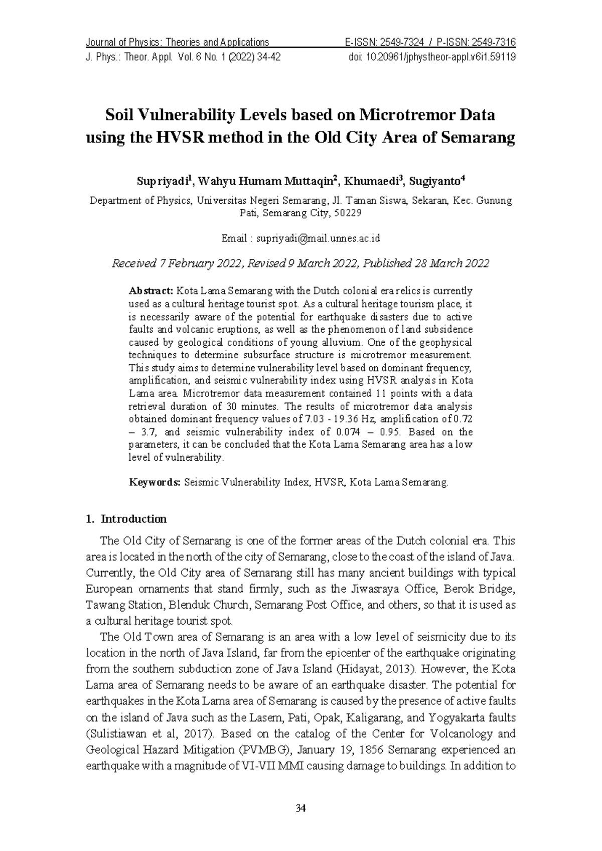 59119 164321 1 PB - Soil Vulnerability Levels based on Microtremor Data ...