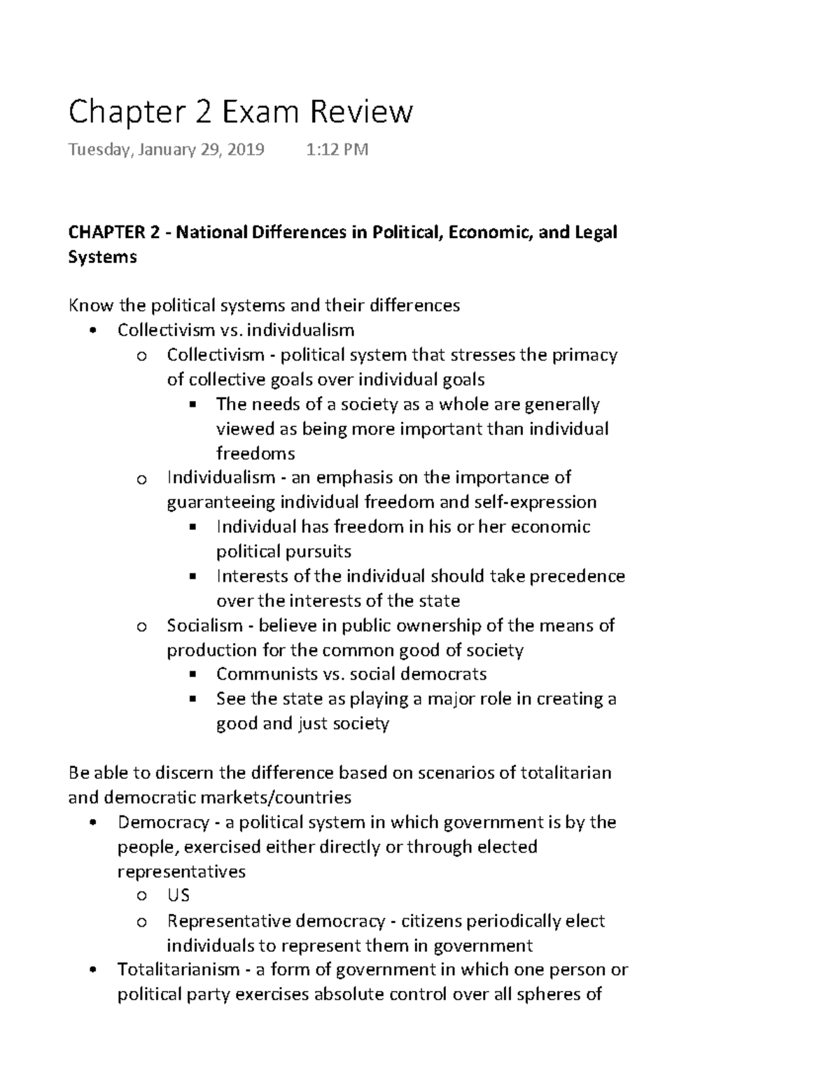 Chapter 2 Exam Review - Warning: TT: undefined function: 32 CHAPTER 2 -National Differences in ...