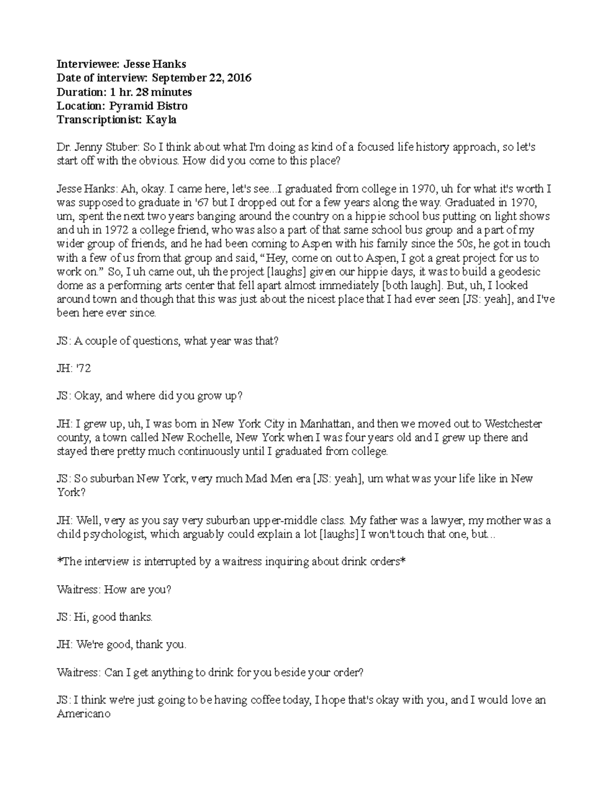 Week 7-12 (Various Dates) Interview Transcript (Stuber Example ...