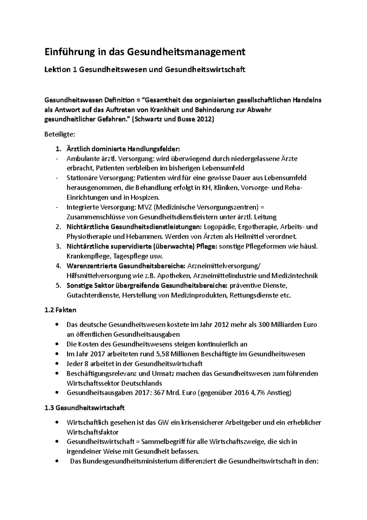 Einführung in das Gesundheitsmanagement - Einführung in das ...