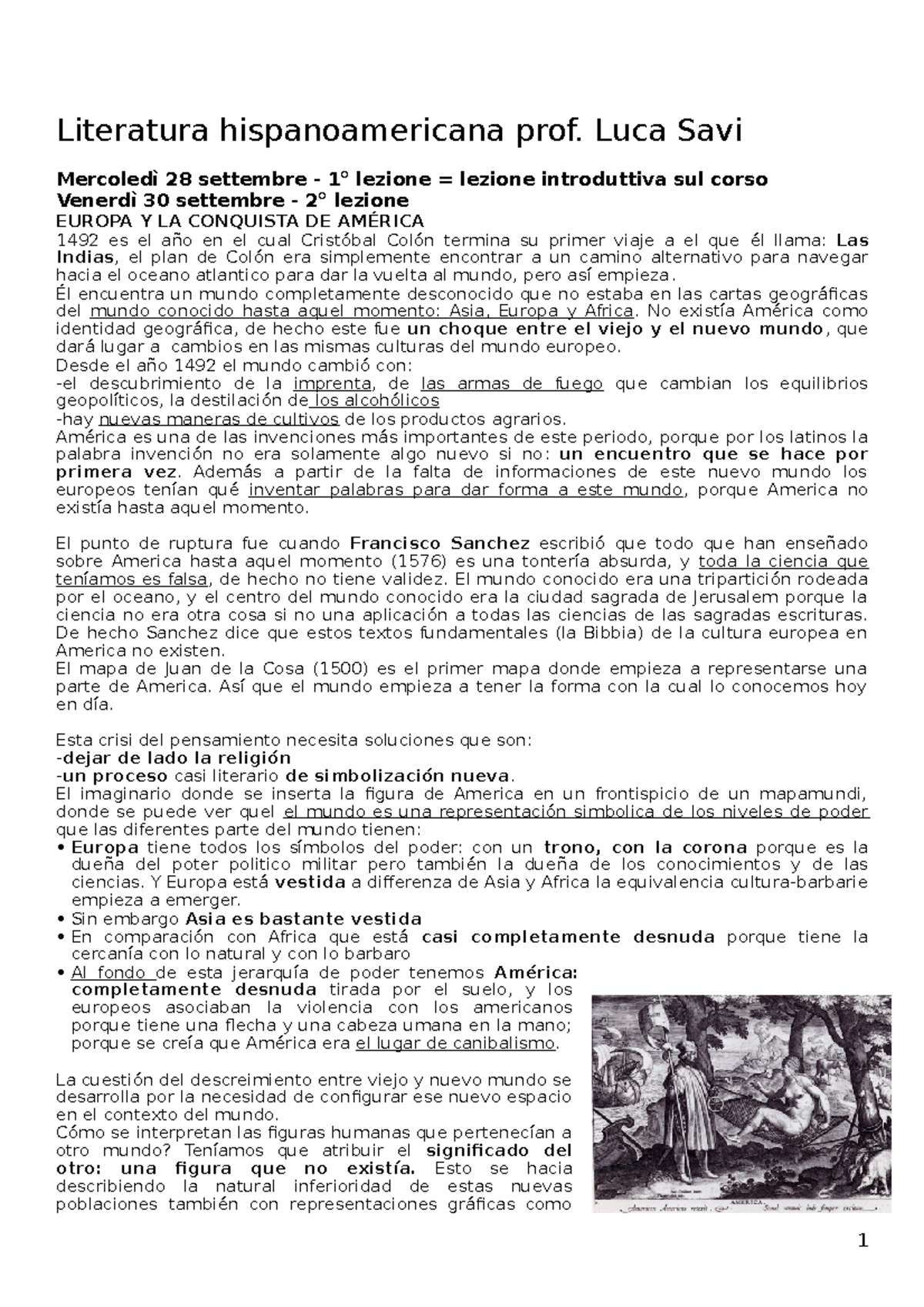Letteratura ispanoamericana - Luca Savi Mercoledì 28 settembre - 1 ...