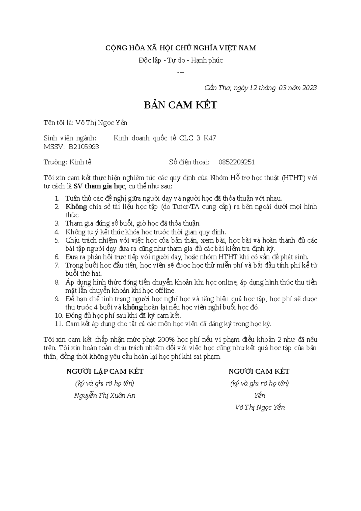 (11) - hehe - C ỘNG HÒA XÃ H ỘI CH Ủ NGHĨA VI ỆT NAM Đ c l p - Tộ ậ ự do - H nh phúcạ - C n Th ...