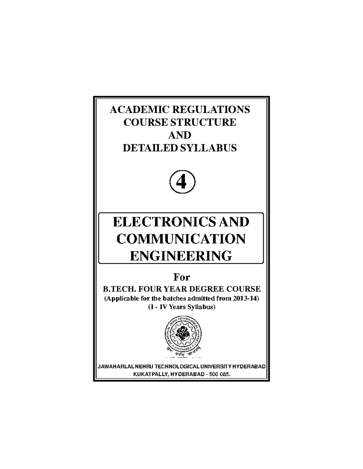 R13B - electronic communication engineering - ACADEMIC REGULATIONS COURSE STRUCTURE AND DETAILED ...