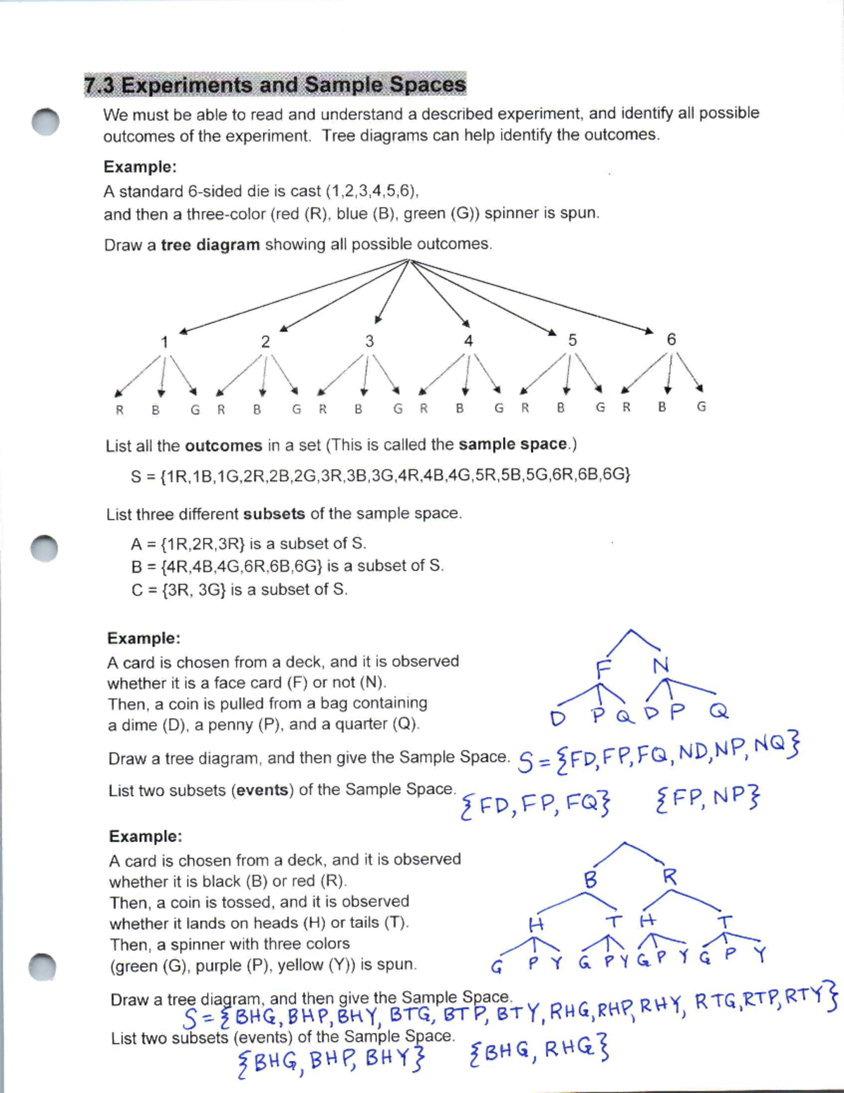 0324 Notes Filled - 7.3, 7 - MATH 1324 - Blinn College - Studocu