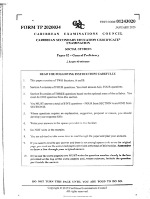 Social Studies Paper 02 JAN 2023 CSEC 230322 181901 - social studies ...