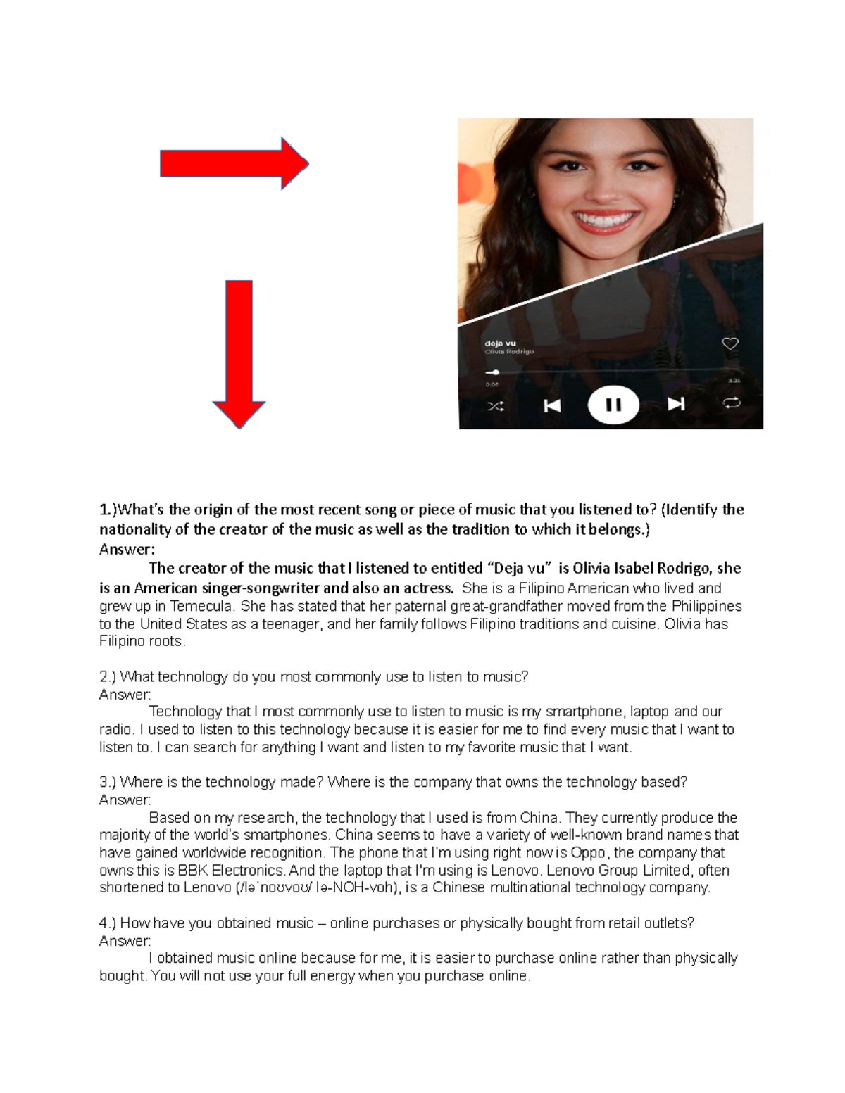 Assignment 1 TCW - 1.)What’s the origin of the most recent song or piece of music that you ...