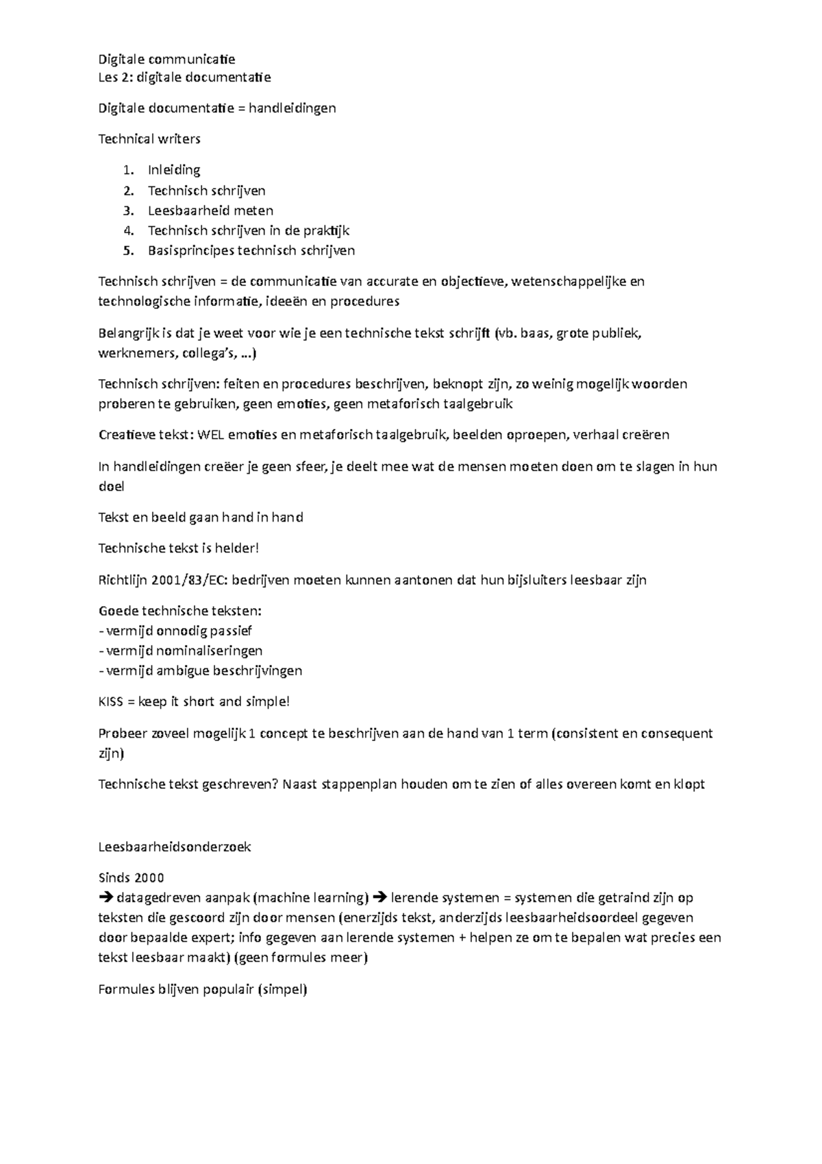 Les 2 Digitale Documentatie - Les 2: digitale documentatie Digitale documentatie = handleidingen ...