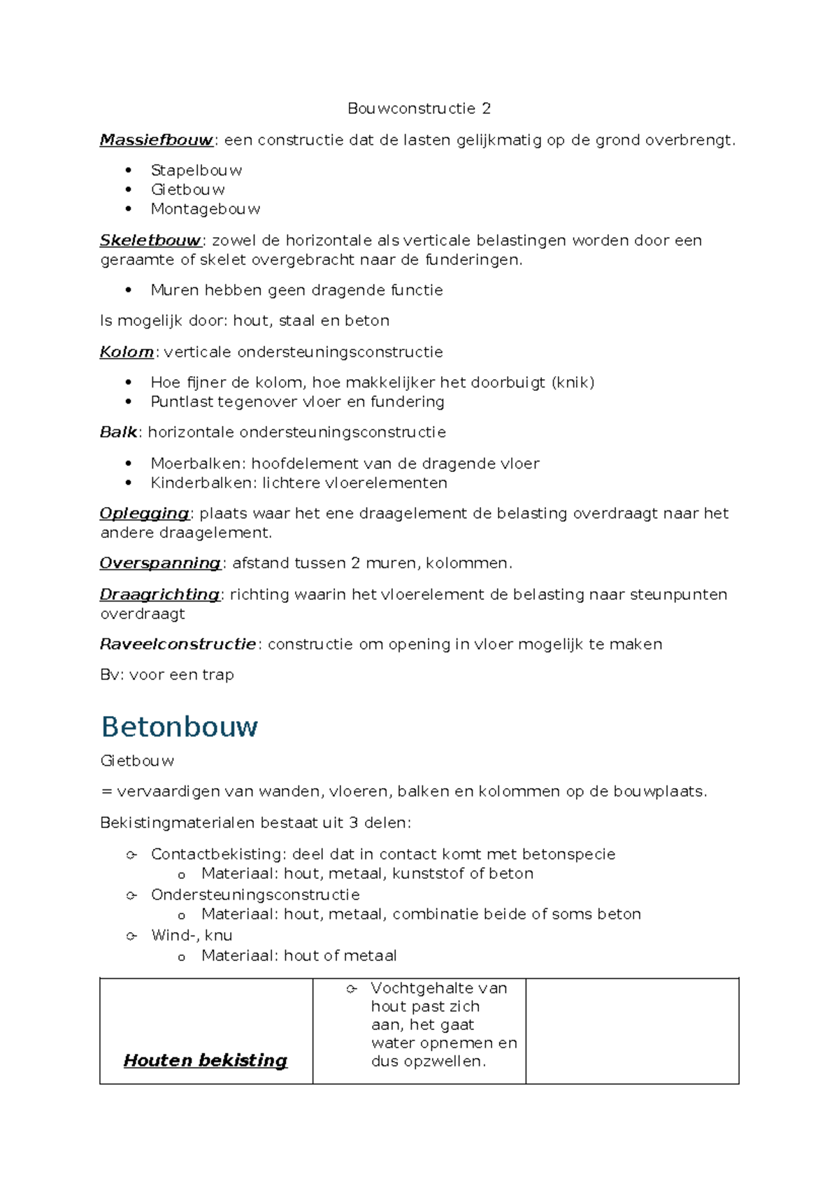 Bouwconstructie 2 - ... - Bouwconstructie 2 Massiefbouw: een ...