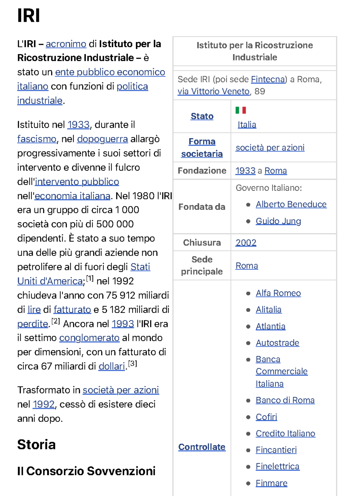 IRI - Wikipedia - Istituto per la Ricostruzione Industriale Sede IRI ...