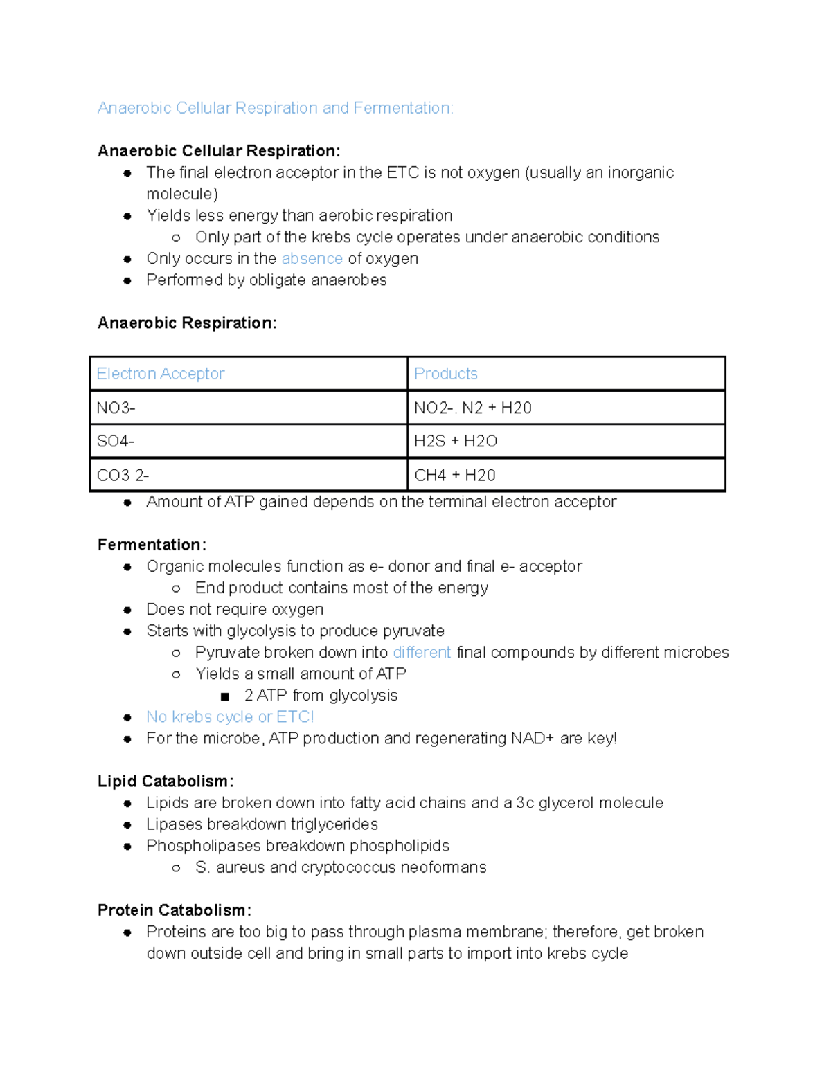 Anaerobic Cellular Respiration and Fermentation part 4 - Anaerobic ...