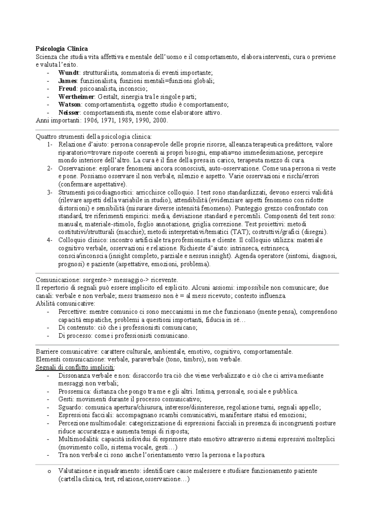 Important Things Psicologia Clinica - Psicologia Clinica Scienza che studia vita affettiva e ...