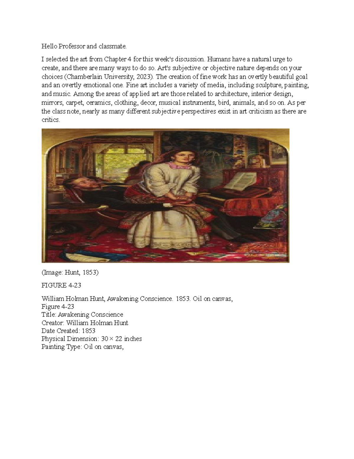 Awakening Conscience: Analysis and Interpretation of William Holman ...