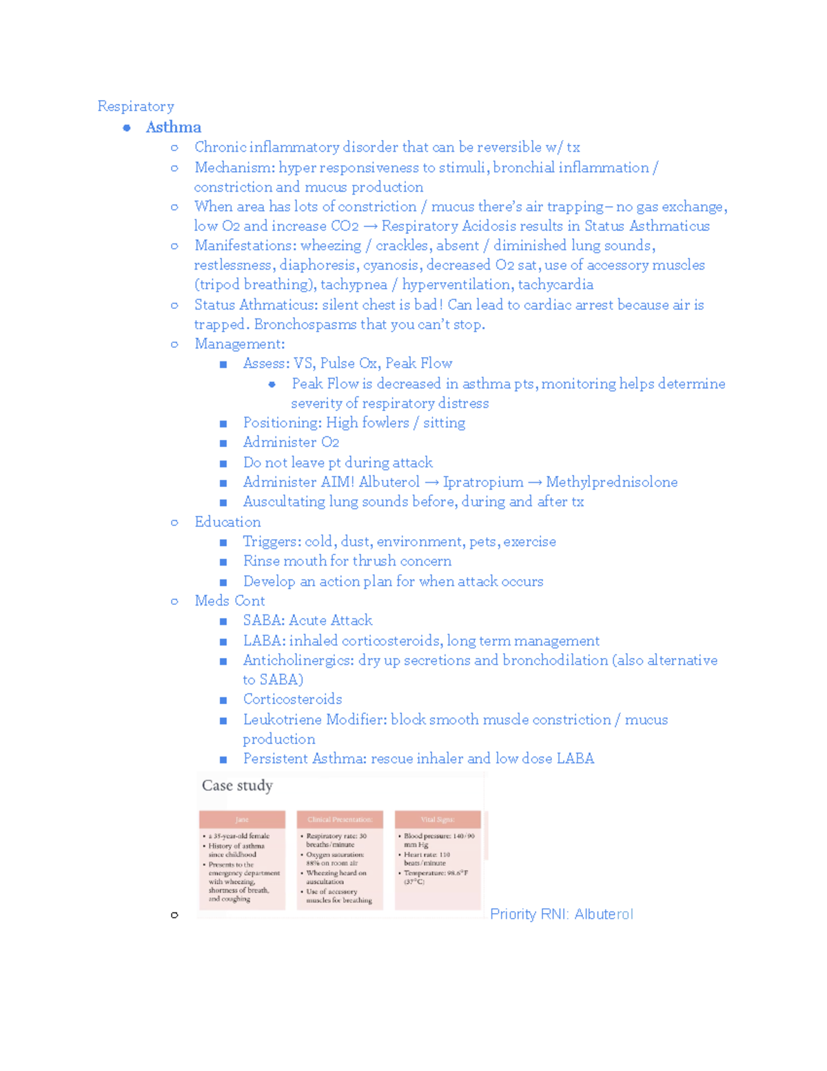 Nursing Care of Adults 1 Exam 2 Study Guide (Only Neuro and Respiratory ...
