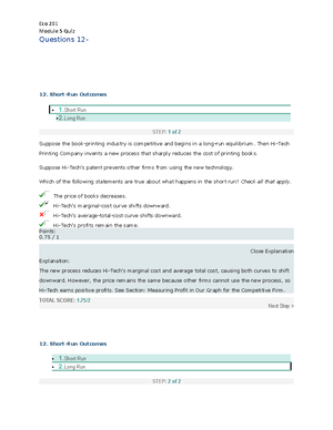 Eco201 - quiz notes and explanation - Module 3 quiz Question 18- 21 How ...