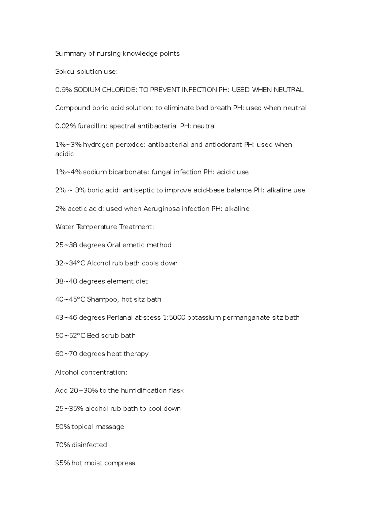 Summary of nursing knowledge points - Common diseases: typhoid fever, pneumococcal pneumonia ...