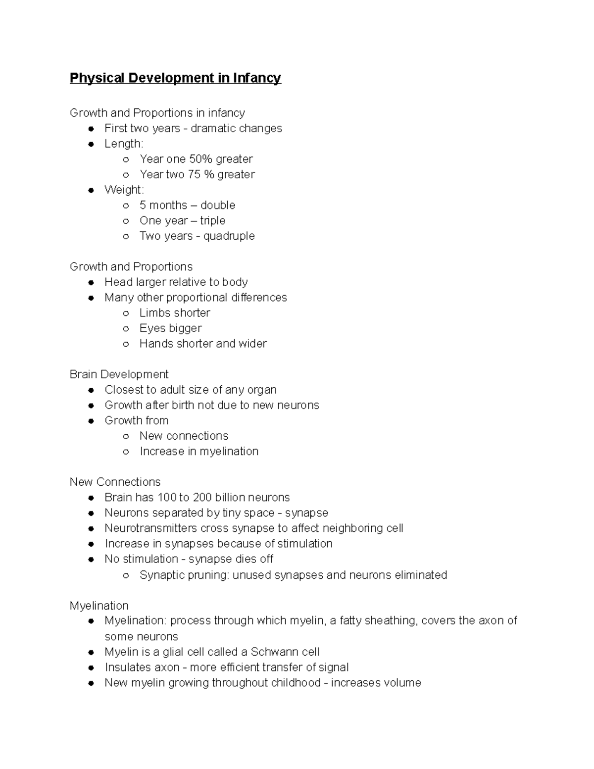 Lifespan Psych Ch. 4 - Dr. Hamilton - Physical Development in Infancy ...