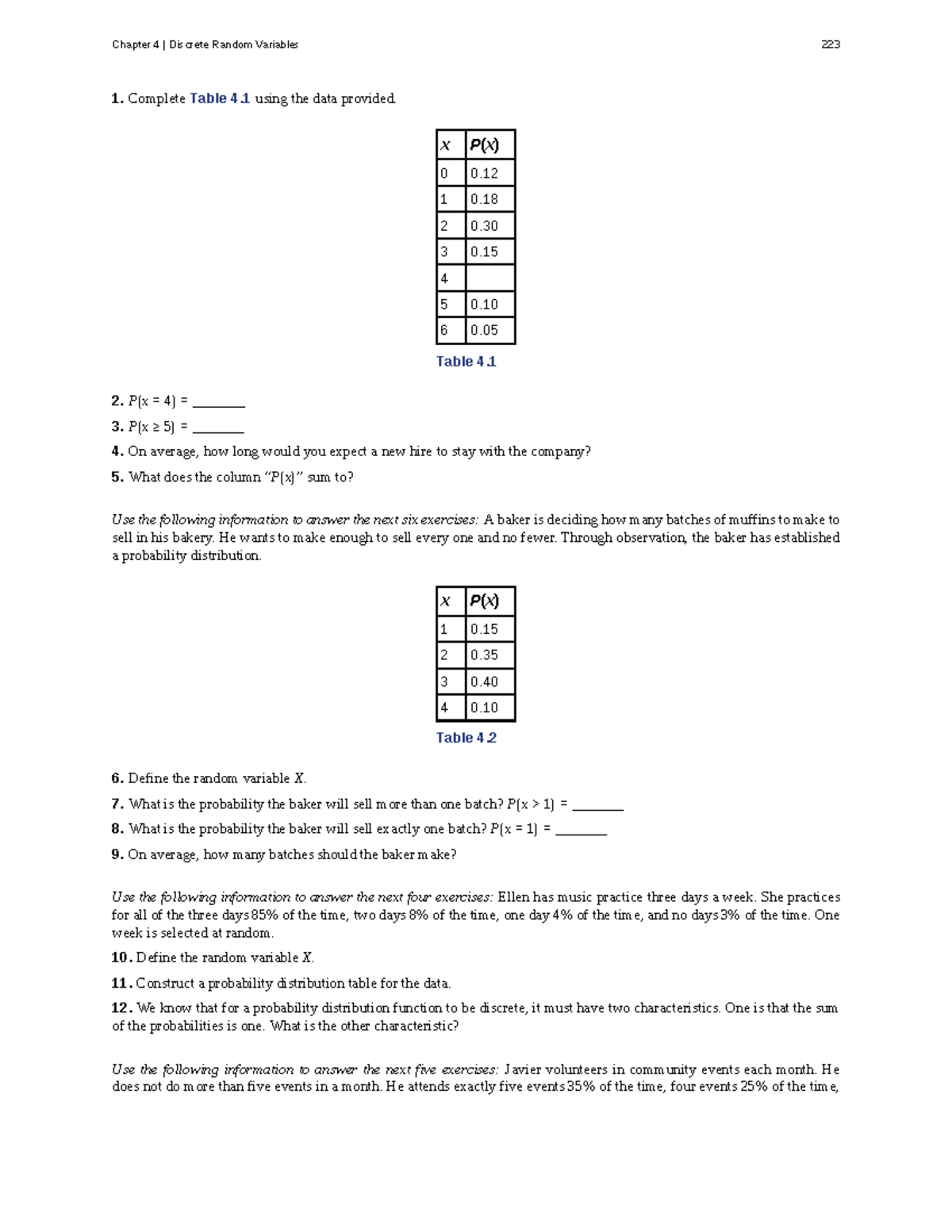 Introductory Business Statistics-231-248 - Complete Table 4 using the ...