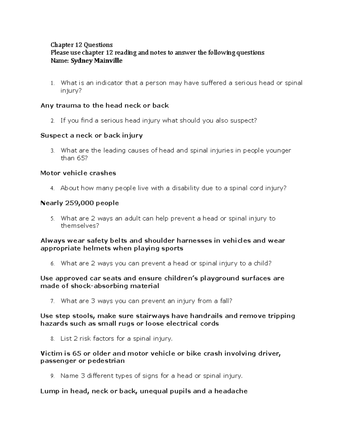 Chapter 12 Questions - Mr. Lauzonis - Chapter 12 Questions Please use ...