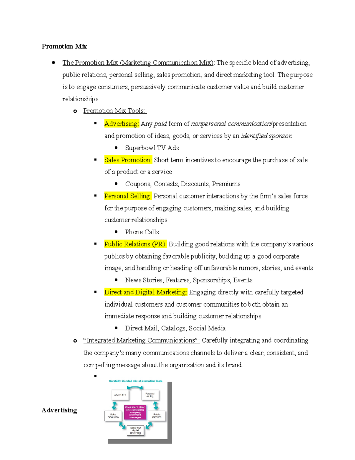 Marketing Notes Part 2 - Promotion Mix The Promotion Mix (Marketing ...