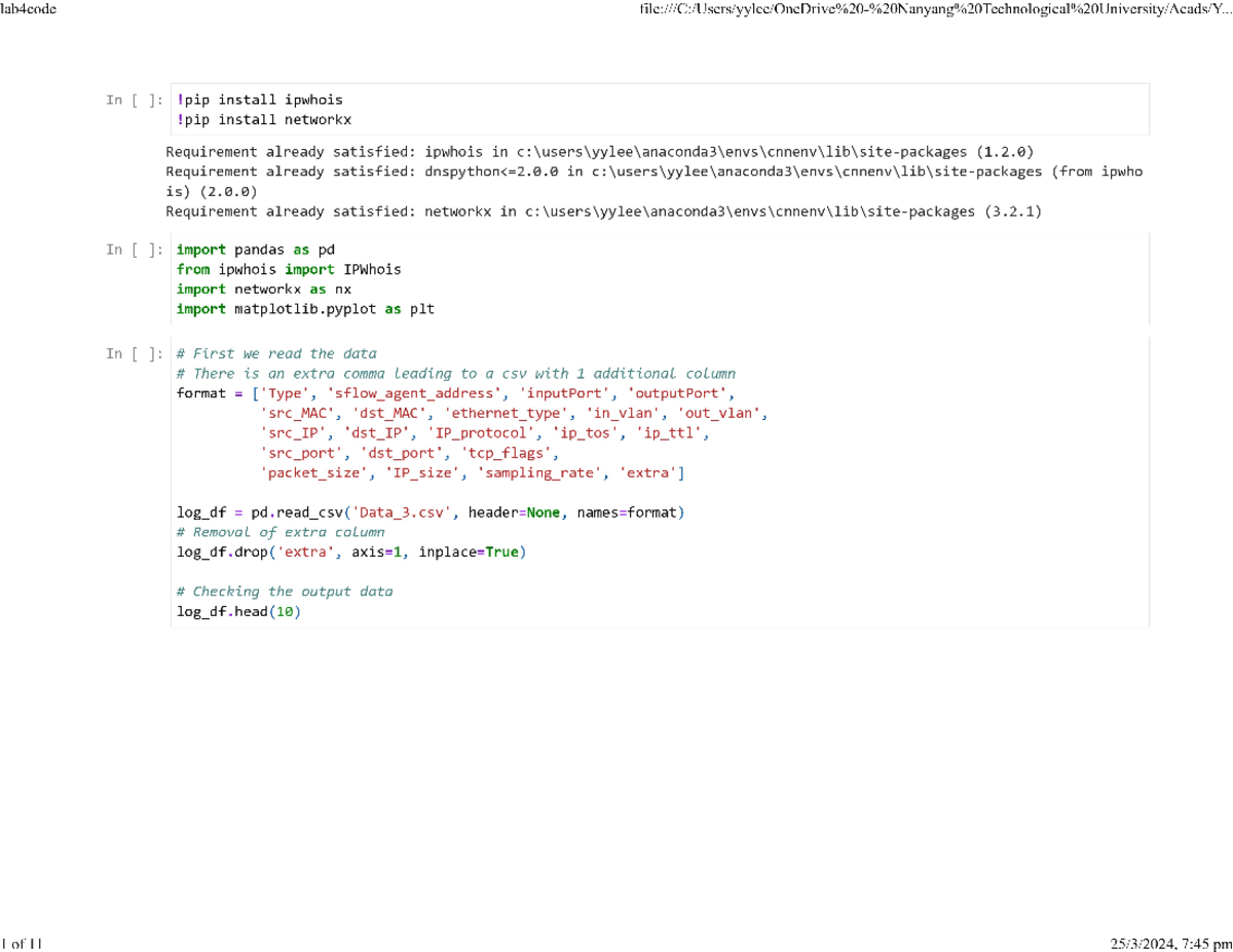 Lab 4 Answers AY23/24 - !pip install ipwhois !pip install networkx ...
