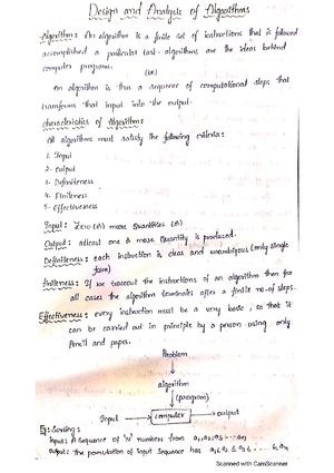 DAA - UNIT-I Introduction: Introduction: Algorithm Definition, Algorithm Specification ...