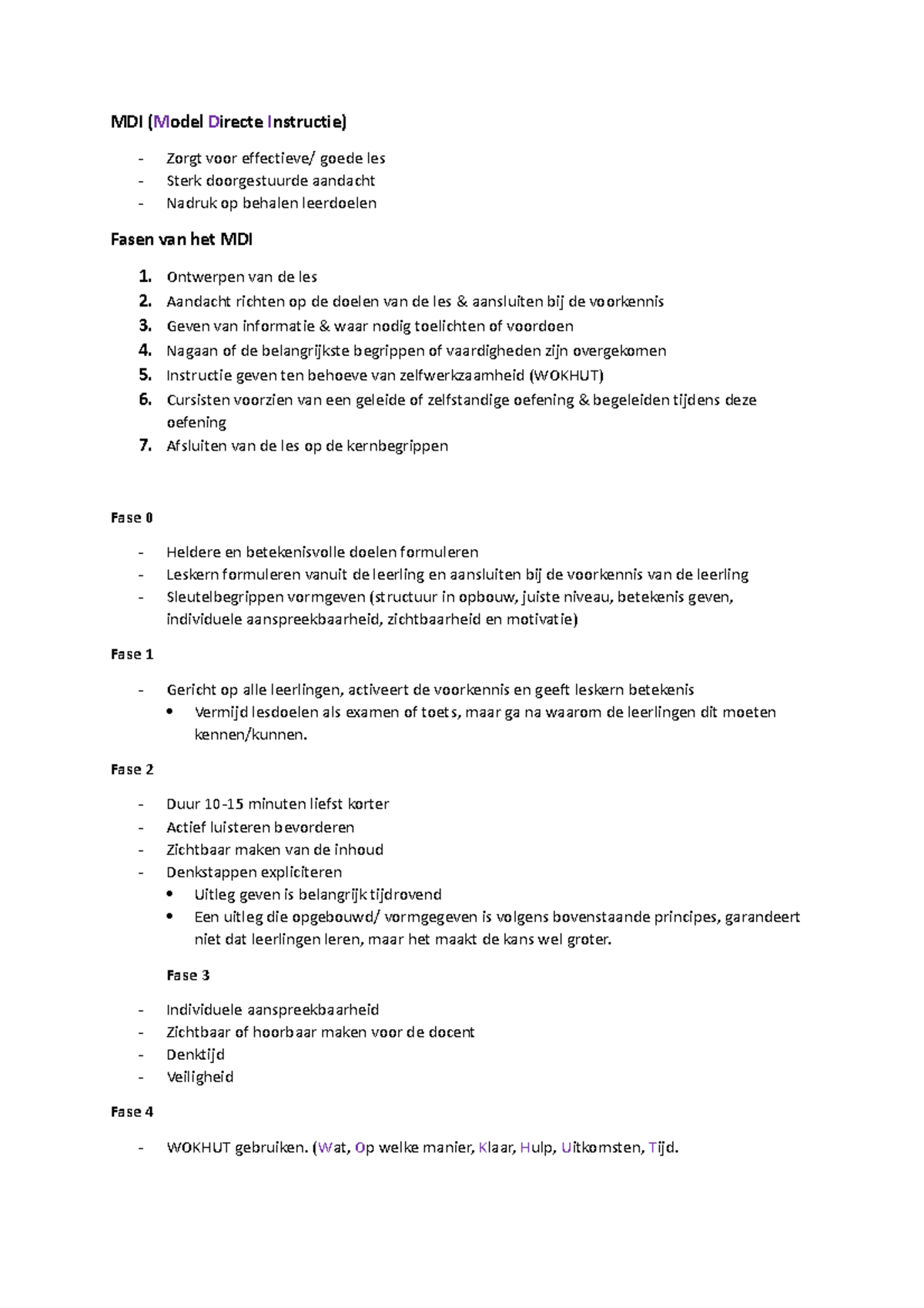 Les 6 gkb - fda - MDI (Model Directe Instructie) - Zorgt voor ...